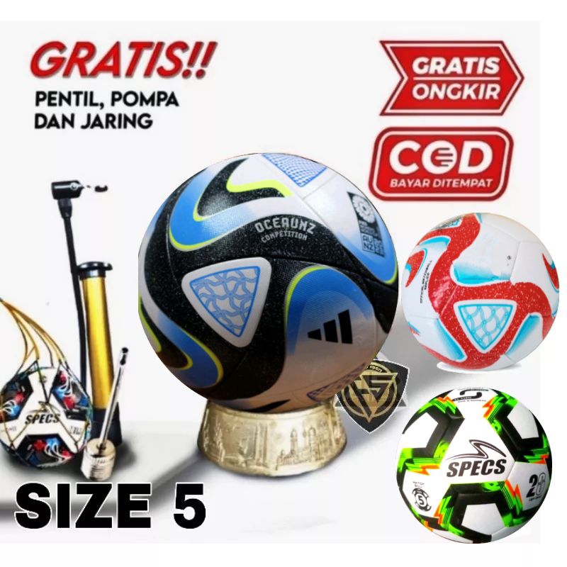 Jual PROMO MURAH BOLA SEPAK /BOLA KAKI SPiCS LIGHTSPEED SIZE 5 FREE ...