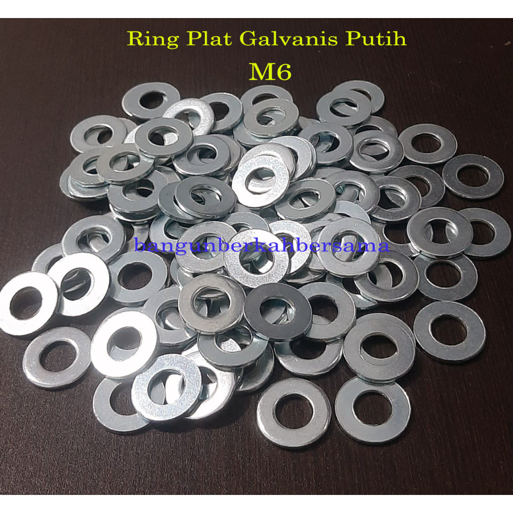Jual ring plat M6 / ring plat 6 mm Galvanis / ring plat tebal | Shopee ...