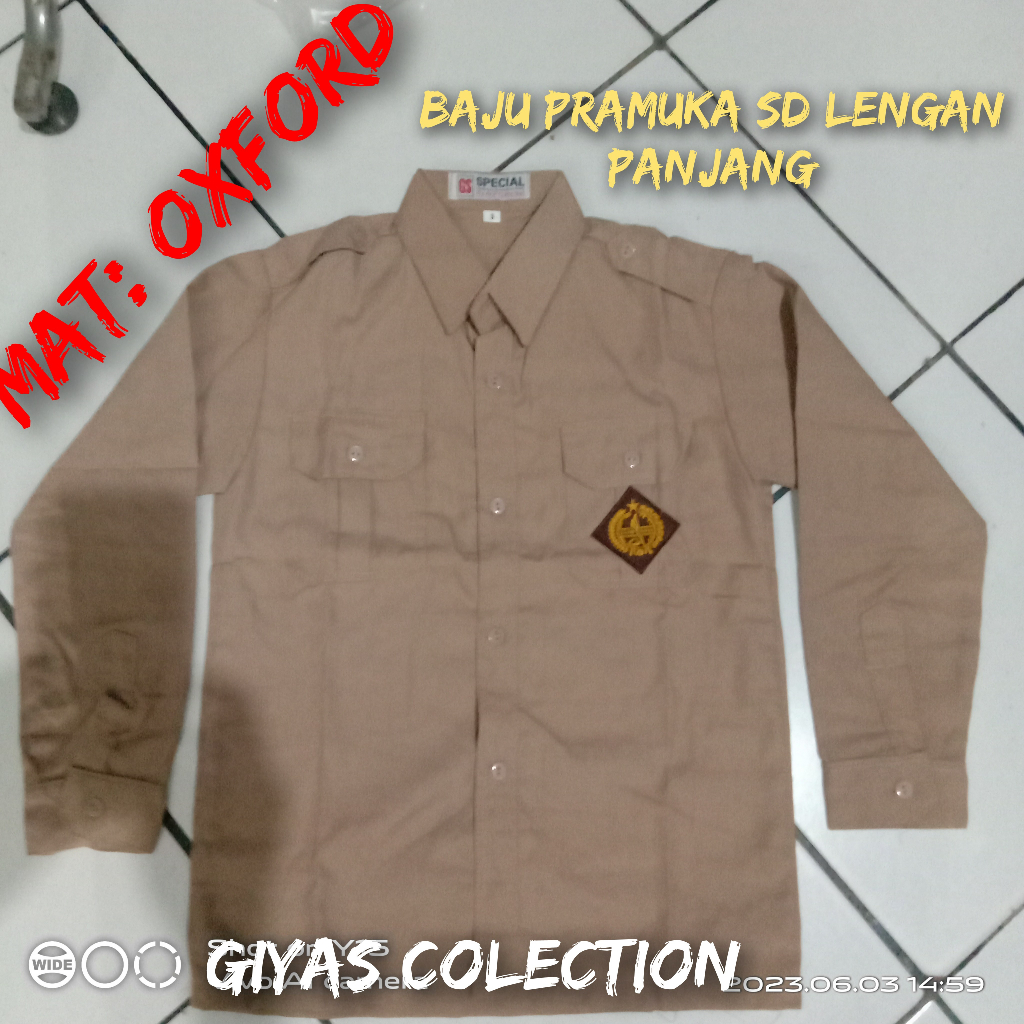 Jual SERAGAM SEKOLAH PRAMUKA LENGAN PANJANG SD SERAGAM PRAMUKA PANJANG BAHAN OXORD GRADE (A ...