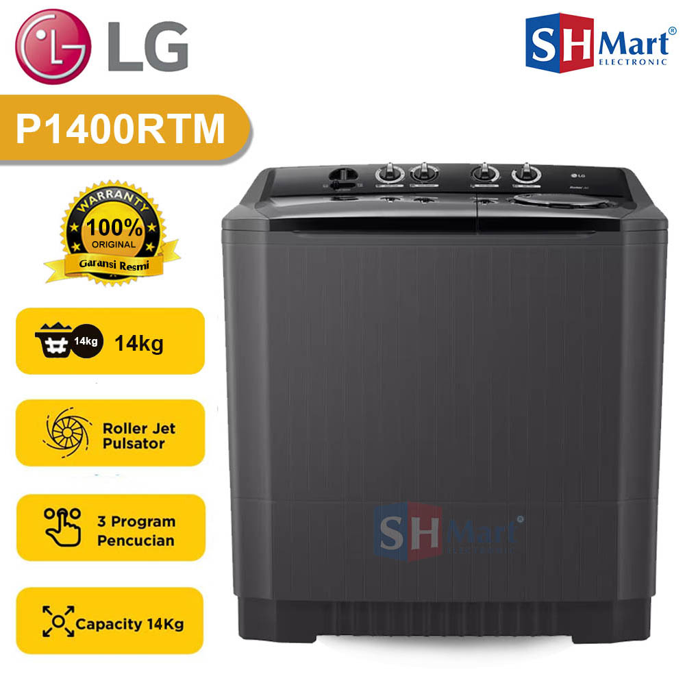 Jual MESIN CUCI 2 TABUNG LG 10 KG P1000RT / 14 KG P1400RTM / 15 KG ...