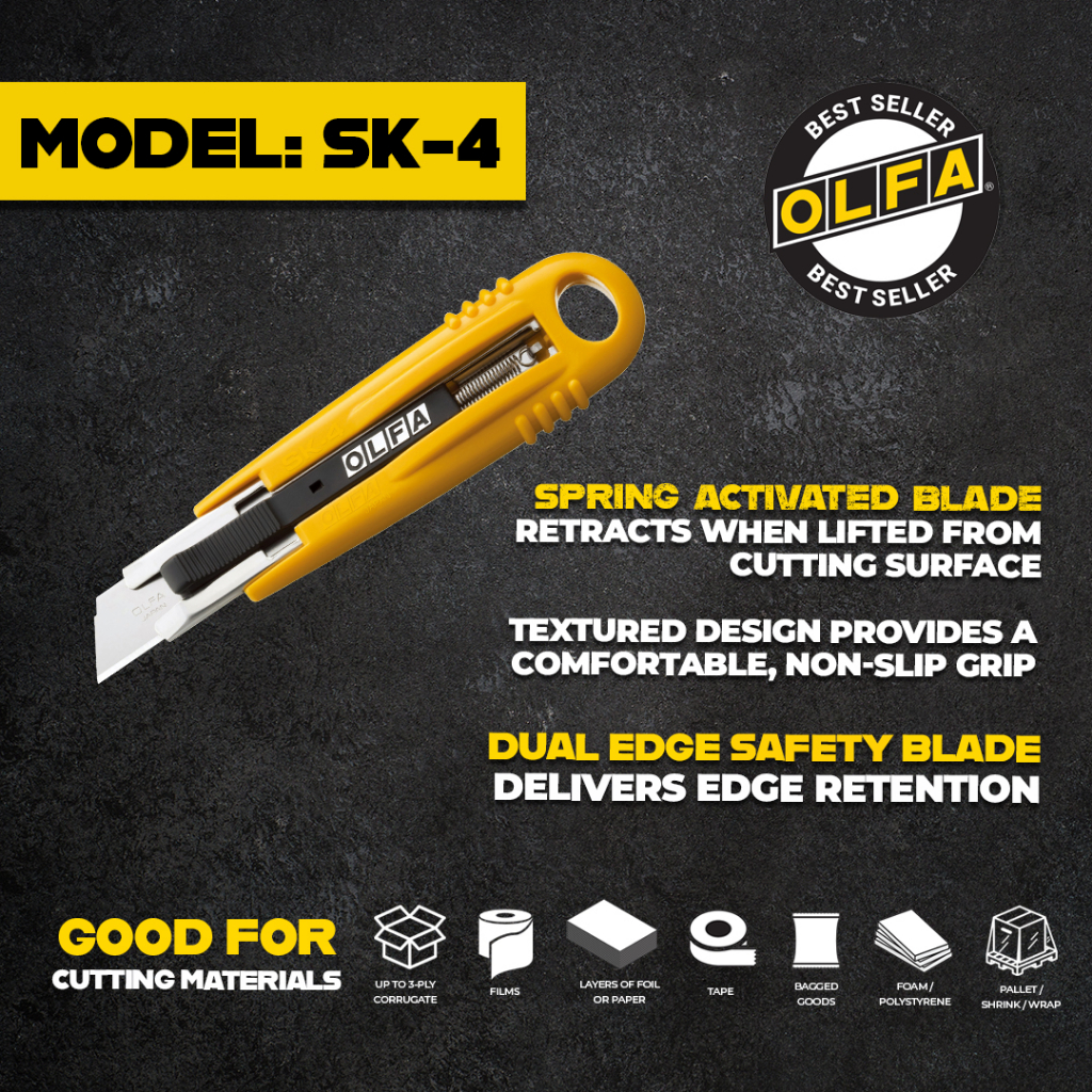 Jual Ag OLFA SK-4 Pisau Otomatis Safety Cutter Original Japan | Shopee ...