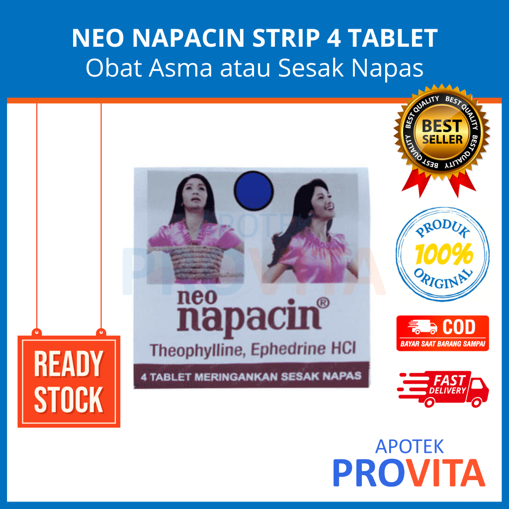 Jual NEO NAPACIN STRIP 4 TABLET - Obat Asma atau Sesak Napas | Shopee ...