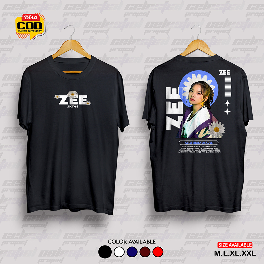 Jual KAOS ZEE JKT48 NEW ERA AZIZI SHAFA ASADEL - TSHIRT DISTRO MEMBER ...