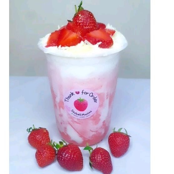 Jual Jus Strawberry fresh buah asli stoberi || Stobeli Maniss | Shopee ...