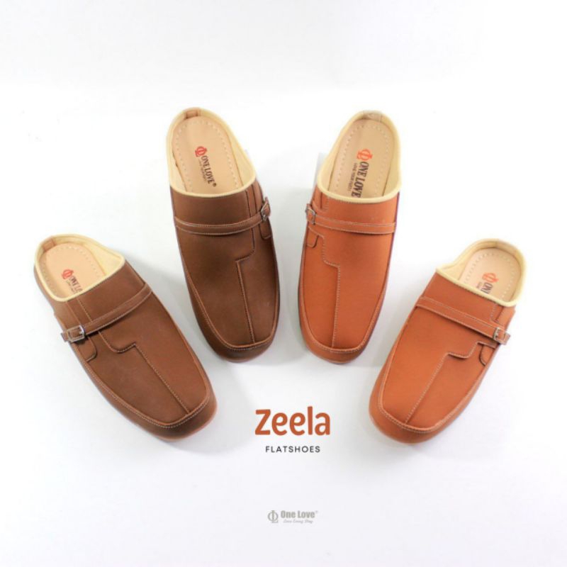 Jual One Love ZEELA bustong flatshoes wanita sepatu sendal model selop ...
