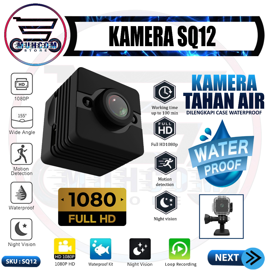 Jual SQ12 1080P Spy Camera Mini DV Kamera Sport Waterproof 30 M SQ 12 ...