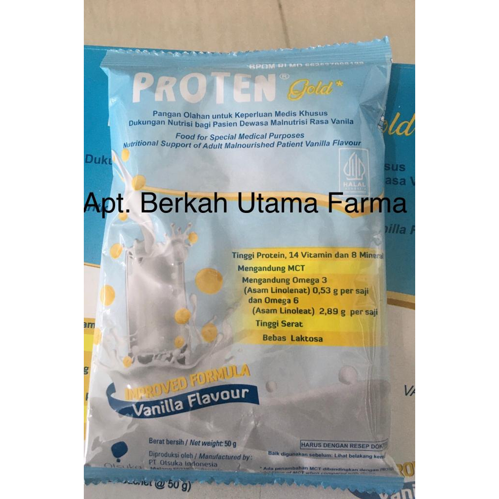 Jual Proten Gold Vanila Sachet @52 gr - Susu Protein | Shopee Indonesia