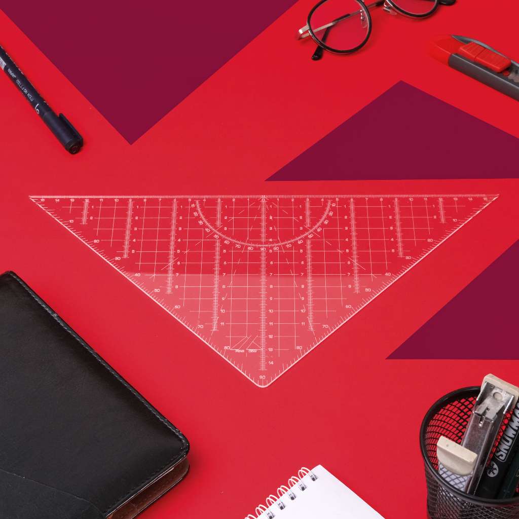 Jual Pengdew Penggaris Segitiga Akrilik 30 cm Arsitektur Berkualitas ...