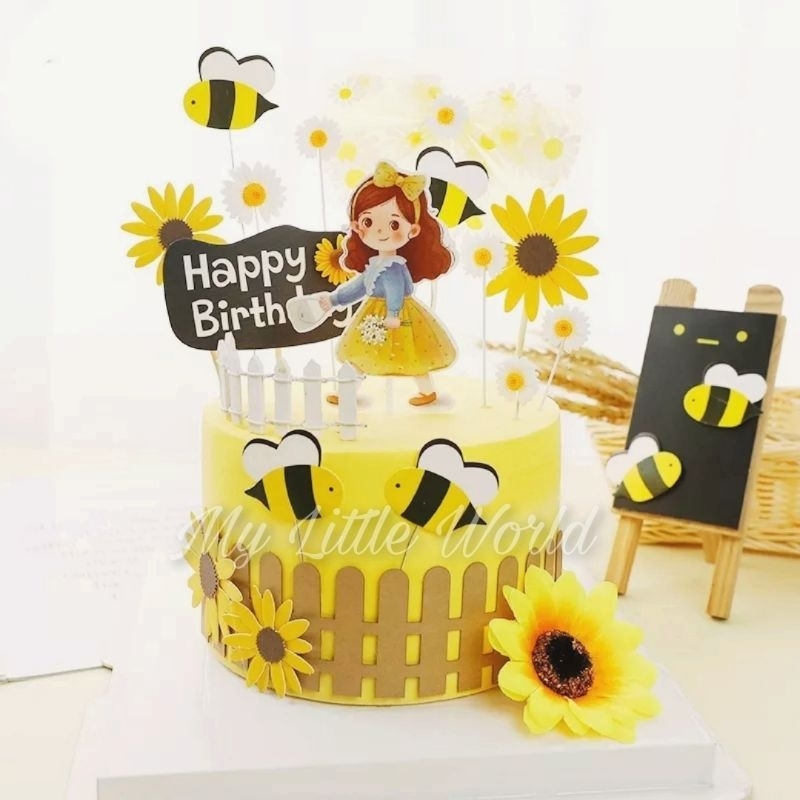 Jual Topper Summer Daisy Little Girl Dekorasi Cake Hiasan Kue Ulang ...