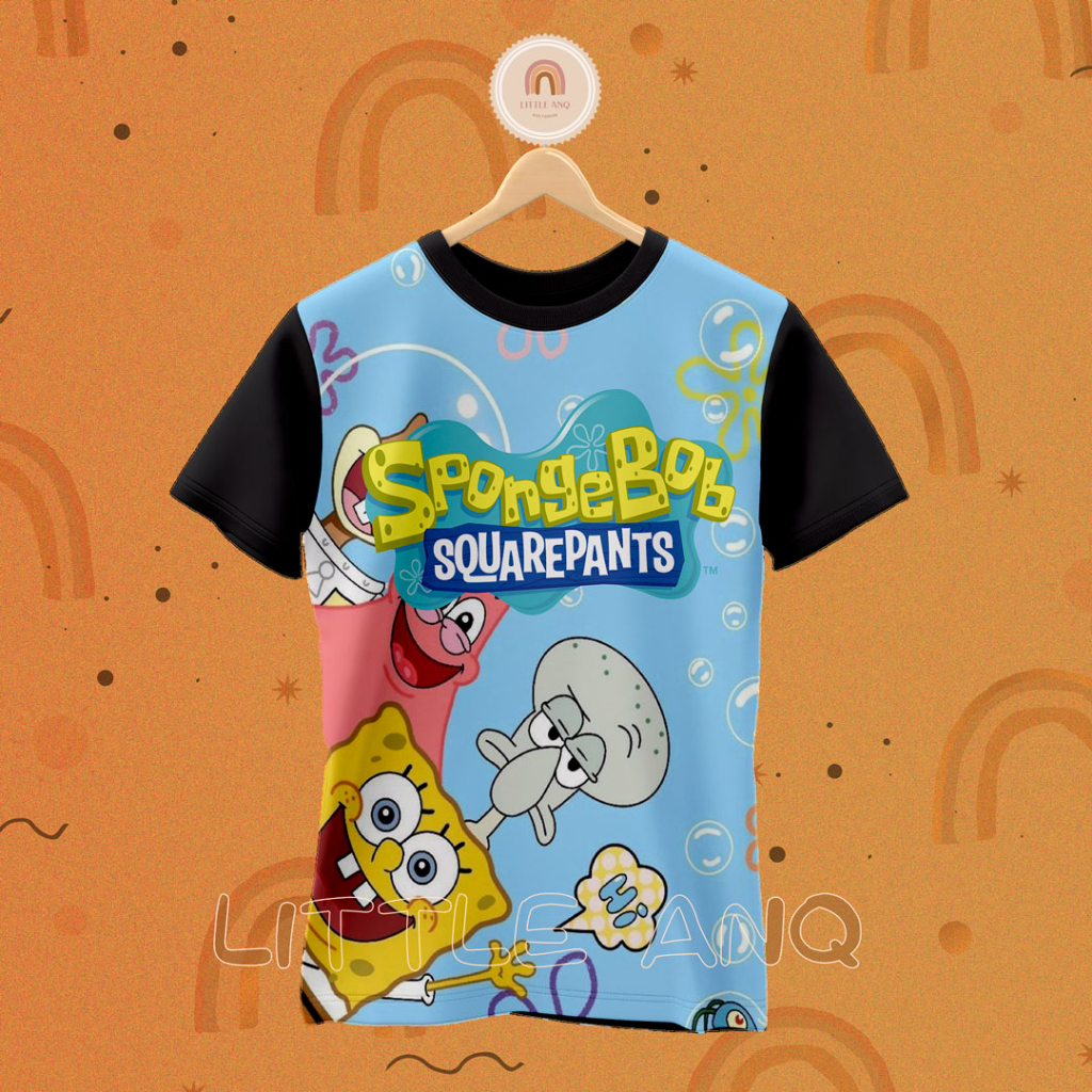Jual Little ANQ - Kaos anak SPONGEBOB SQUAREPANTS-5 baju anak SPONGEBOB ...