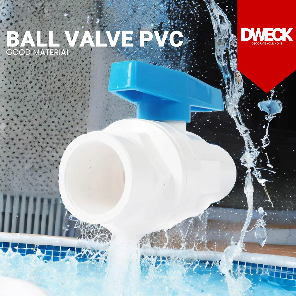 Jual Ball Valve Stop Kran Air Sambung Pipa Toren PVC Tebal | Shopee ...