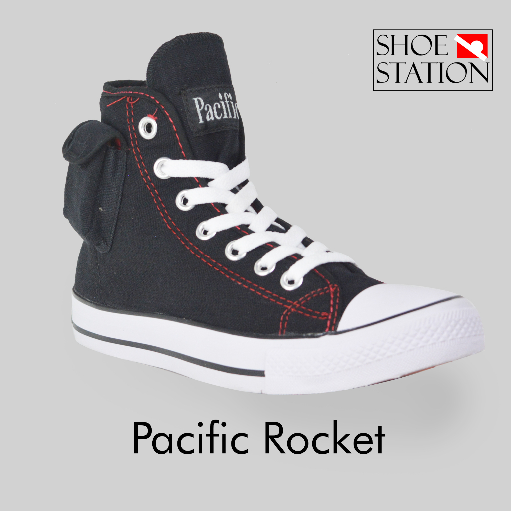 Jual Pacific Rocket Sepatu Sneakers Hicut dengan Pocket Size 37-42 Shoe Station | Shopee Indonesia