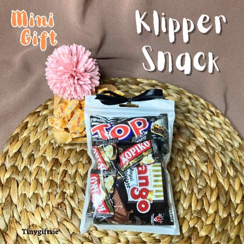 Jual [ READY STOCK ] Hitam - Klipper Snack / Mini Gift / Hampers Snack ...