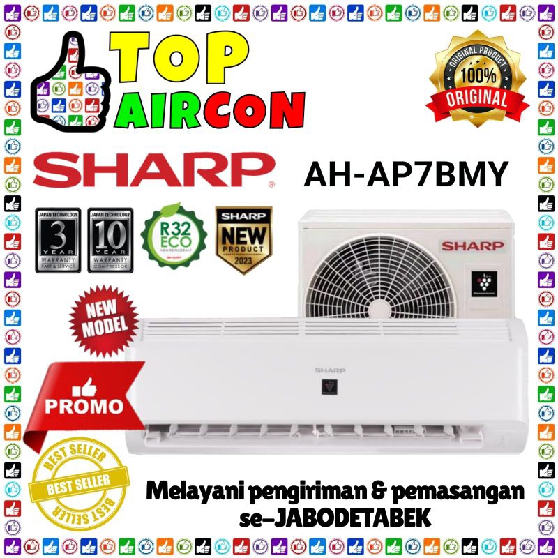 Jual AC SHARP AH - AP07BMY GARUDA SERIES 3/4 PK R32 AC SHARP AH -AP 07BMY - UNIT ONLY | Shopee ...