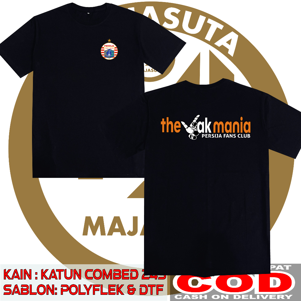 Jual KAOS THE JAK MANIA SUPORTER PERSIJA JAKARTA BAHAN KATUN COMBED 24S ...