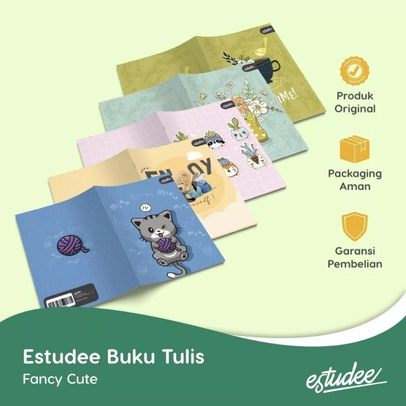 Jual Edisi Baru BUKU TULIS ESTUDEE B5 FANCY CUTE 48 LEMBAR ISI 10 PCS ...