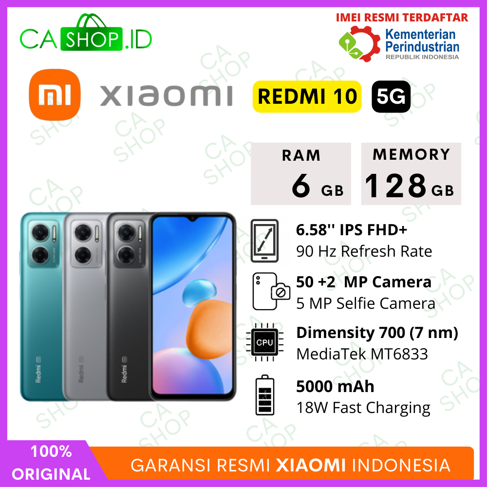 Jual Xiaomi Redmi 10 Series | 10 5G 6GB 128GB (6/128) | 10 2022 6/128 4/64 - New Original ...