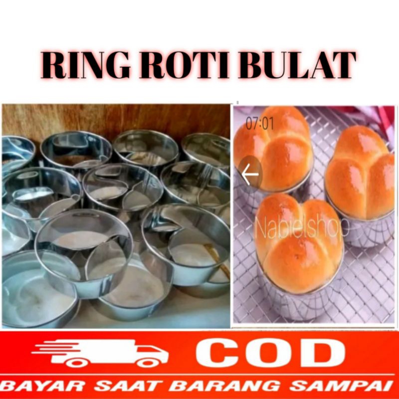 Jual ring roti isi 12 pcs/ring burger/ring cutter stainlees steel ...