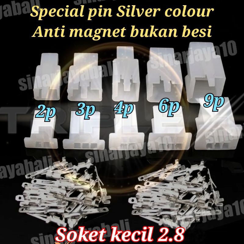 Jual soket kabel motor konektor kabel mobil pin kecil socket 2pin 3pin ...