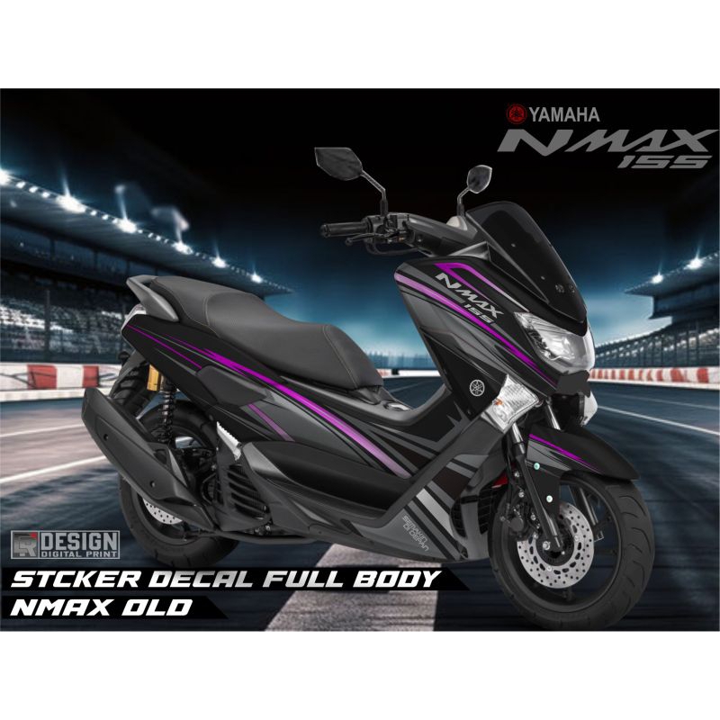 Jual stiker decal full body nmax old grafis gradasi warna hitam abu ...