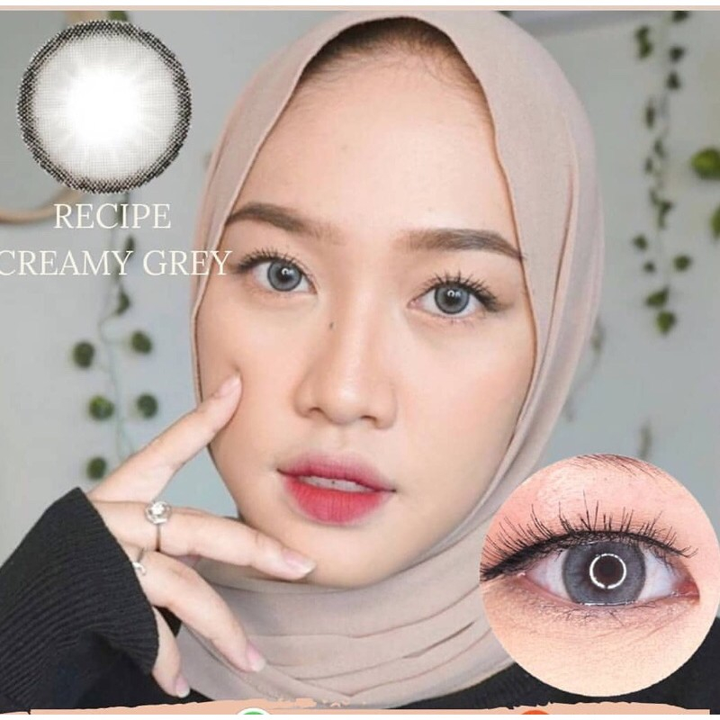 Jual SOFTLENS RECIPE CREAMY GREY 14.5MM ( NORMAL S.D -6.00 ) | Shopee ...