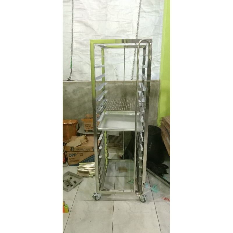 Jual rak loyang roti 10susun UK loyang 60x40 | Shopee Indonesia