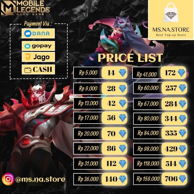 Jual DM mlbb | Shopee Indonesia