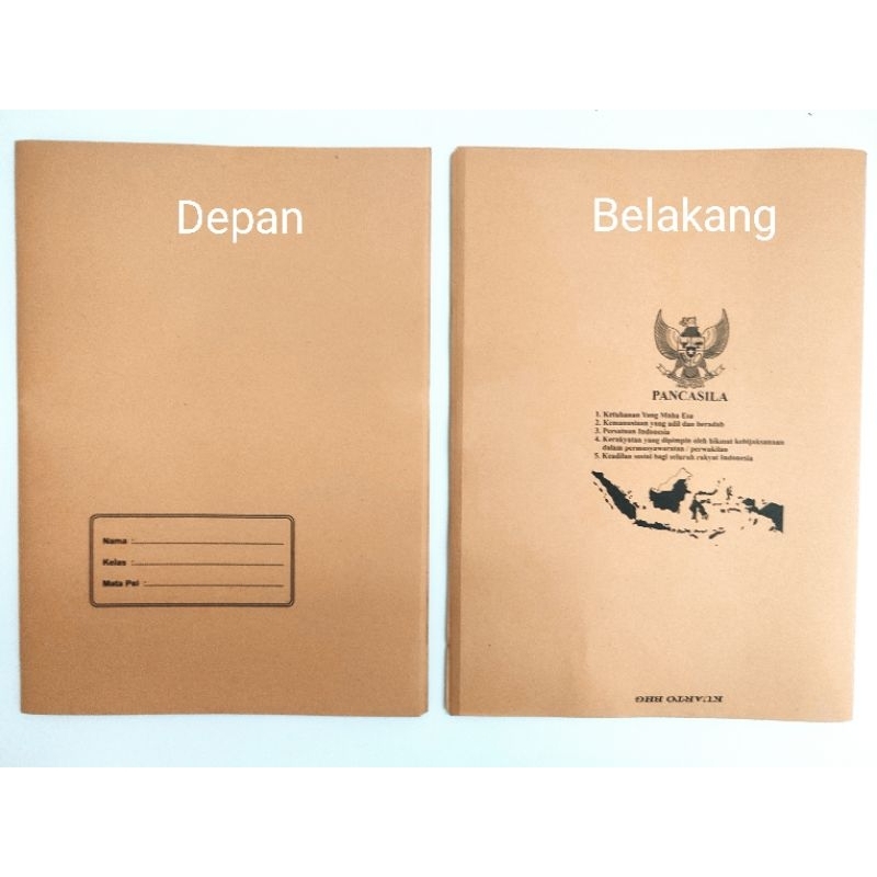 Jual Sampul Buku Coklat Ukuran Boxy Per Pak Isi 20 Lembar Shopee