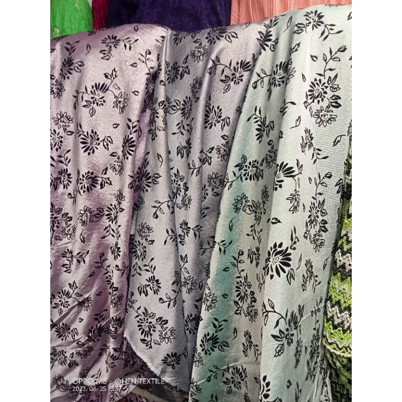Jual bahan/kain jaquard motif bercak/kain jaquard motif abstrak hitam ...