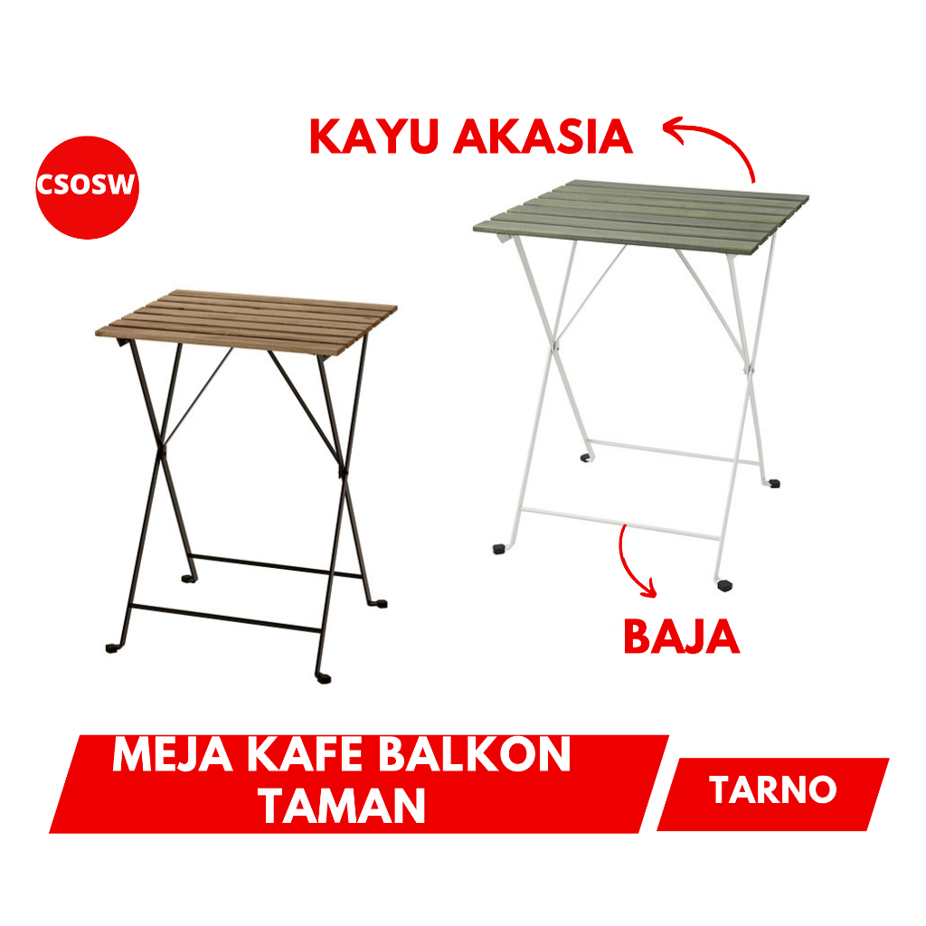 Jual Meja Outdoor Lipat Balkon Taman Teras Bangku Restoran Kafe TARNO ...