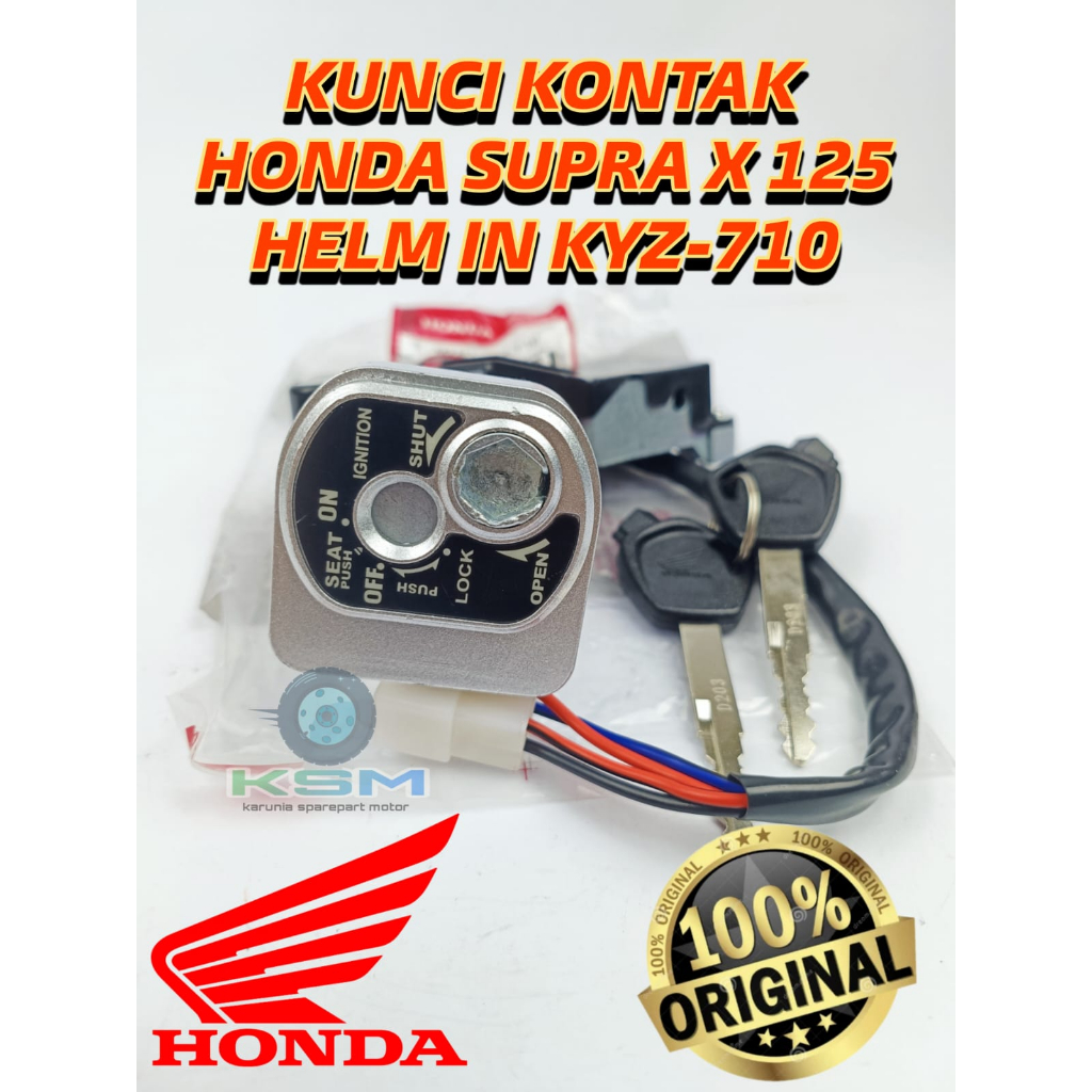 Jual KUNCI KONTAK MOTOR ASLI KEY SET ASSY SUPRA X 125 HELM IN /HIGH ...