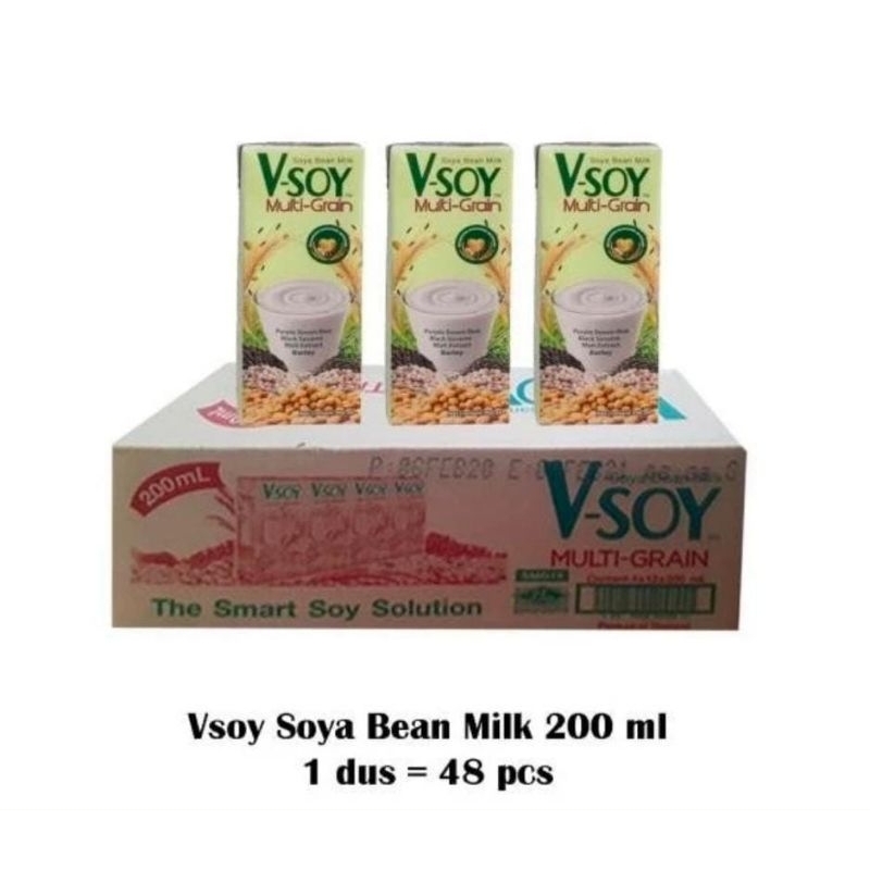 Jual Vsoy Multigrain 200ml 1 dus isi 48pcs | Shopee Indonesia