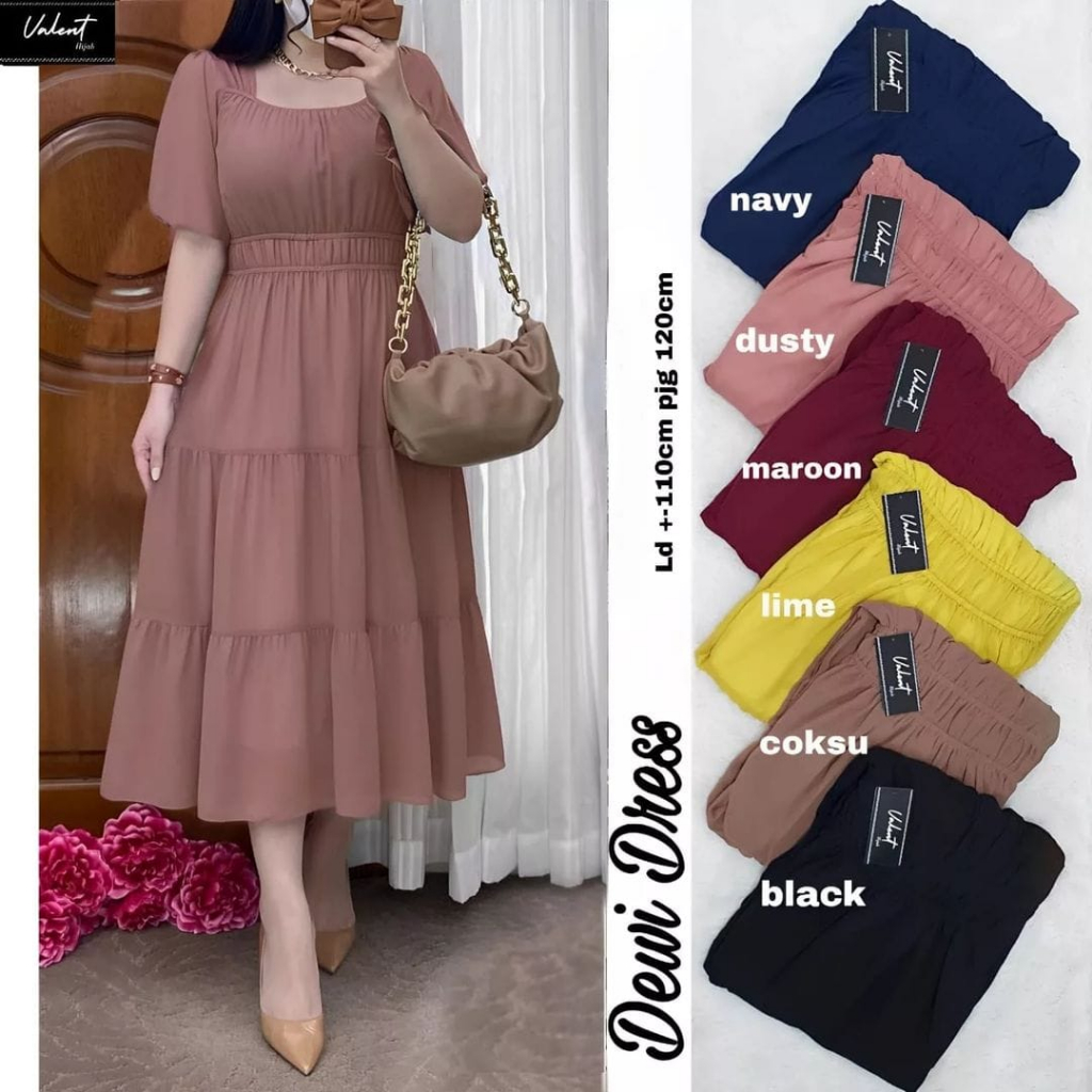 Jual MIDI DRESS DEWI CRINKLE AIRFLOW Daster Fuji Korean Style Dres ...