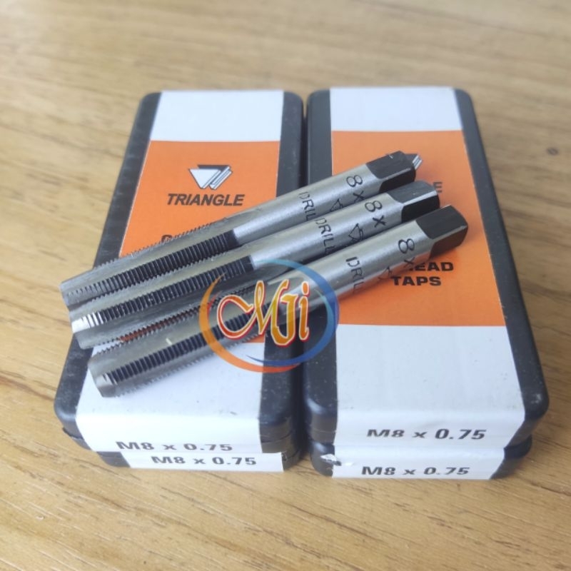 Jual Hand Tap Triangle Mata Bor Ulir Drat Baut M8×0.75 mm Handtap Set 3pcs | Shopee Indonesia