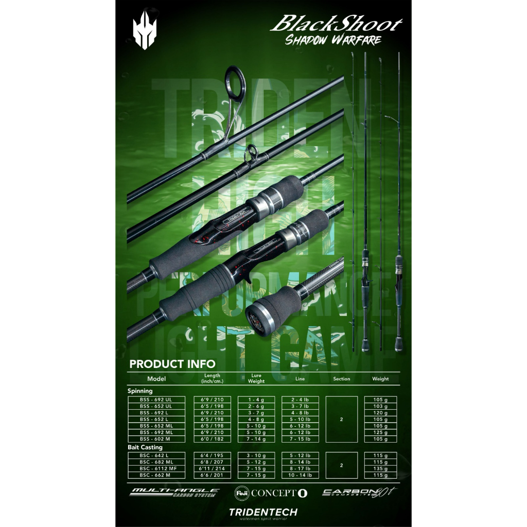 Jual ROD / JORAN TERBARU TRIDENTECH BLACKSHOOT | Shopee Indonesia