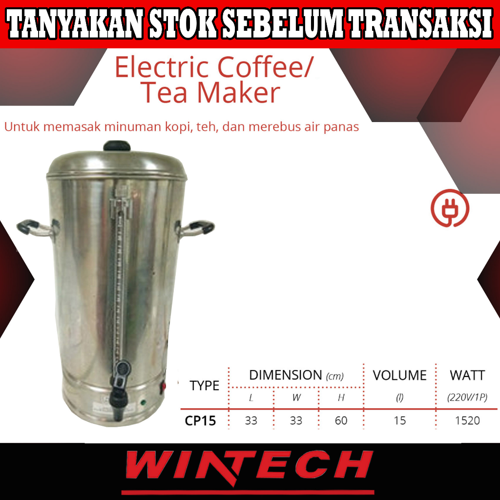 Jual GETRA CP15 CP-15 Electric Coffee/tea Maker (Mesin Pembuat Kopi ...