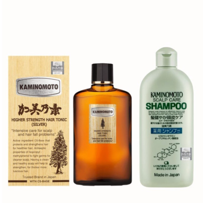 Jual Bundling Kaminomoto Hair Tonic Silver & Shampoo/ASLI JEPANG/BPOM ...