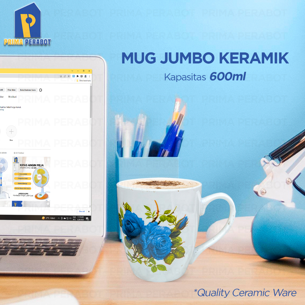 Jual Jumbo Mug Keramik Besar 500 ml Gelas Gagang Keramik | Shopee Indonesia
