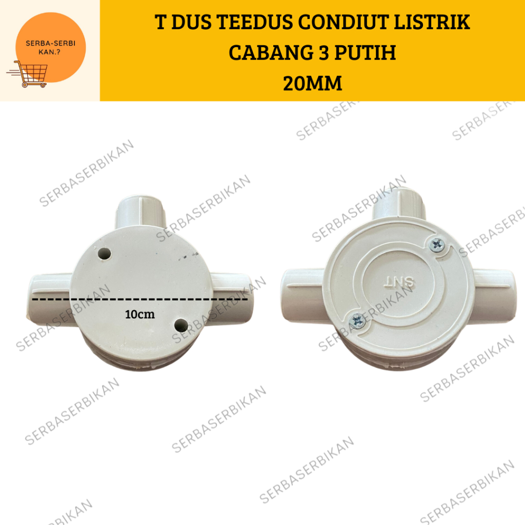 Jual T DUS TEDUS CONDUIT LISTRIK TERMINAL CABANG 3 20mm WARNA PUTIH ...