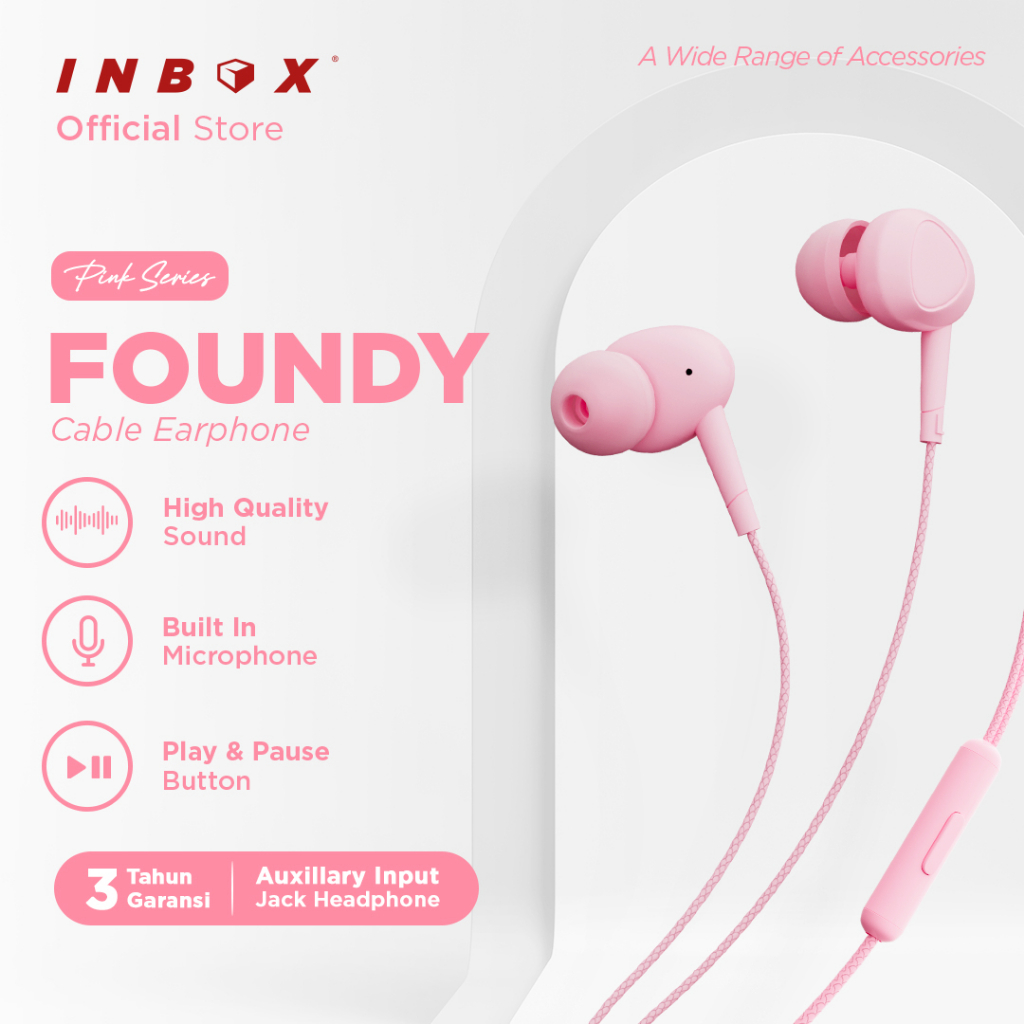 Jual Inbox Foundy Kabel Earphone - Headset Handsfree dengan Microphone ...