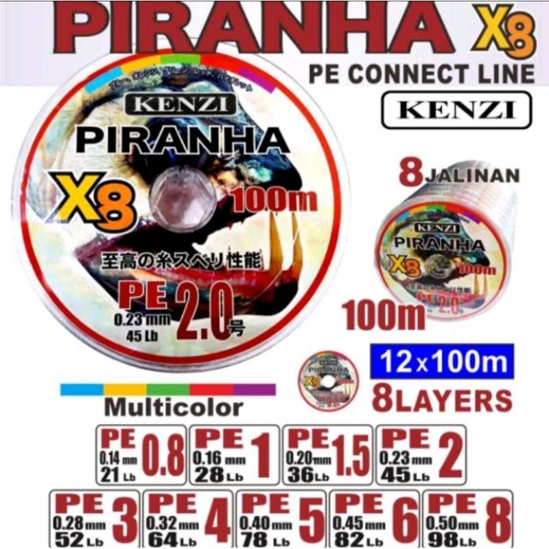 Jual original PE kenzi PIRANHA X8 | Shopee Indonesia