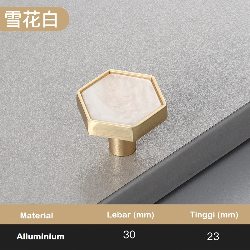 Jual Handle Tarikan Laci Hexagon Segi Enam Gold Emas Knob Pegangan Tarikan Pintu Gagang Laci ...