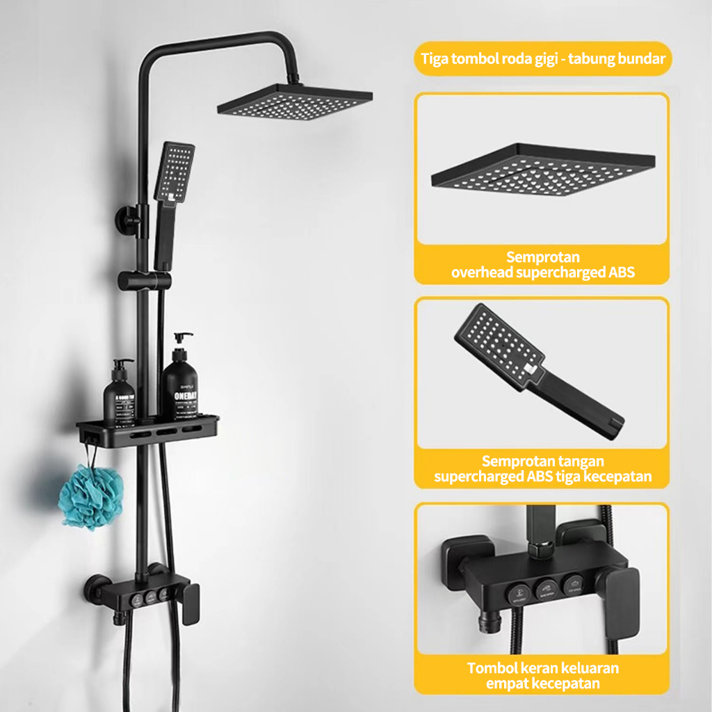 Jual Panas Dan Dingin Set Kamar Mandi Besi Tahan Karat / Black Gold 4 ...