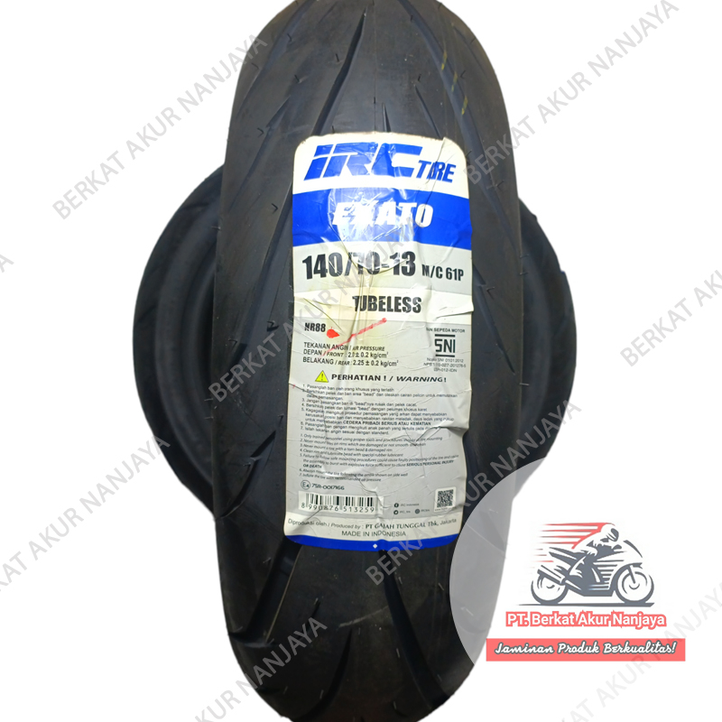 Jual IRC Exato NR88 140 70 13 Ban Motor Nmax Tubeless BONUS Pentil ...