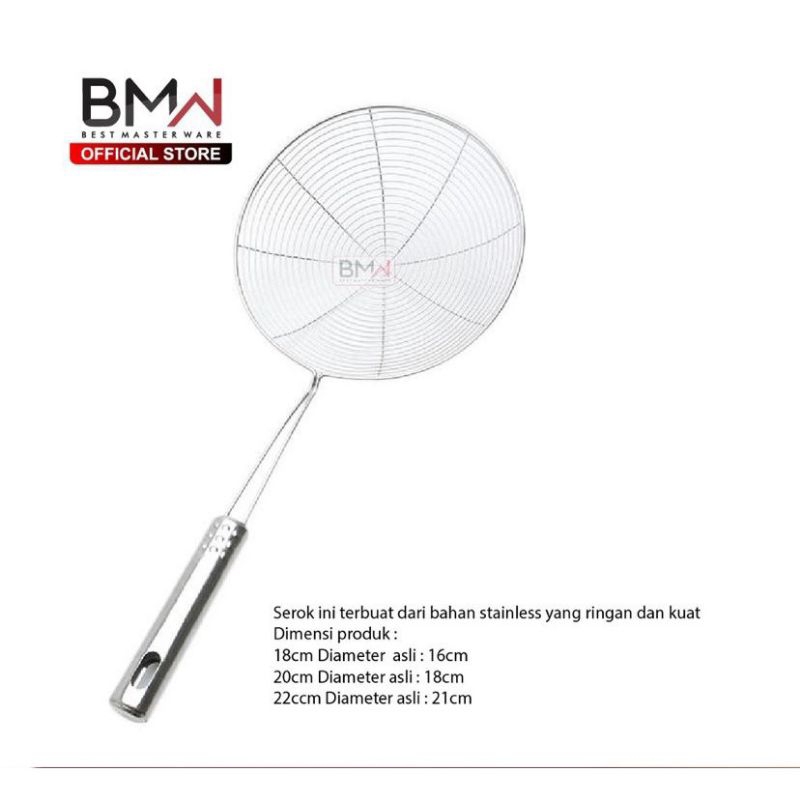 Jual SEROKAN PENGGORENGAN STAINLESS STEEL PREMIUM BMW / Serokan Makanan ...