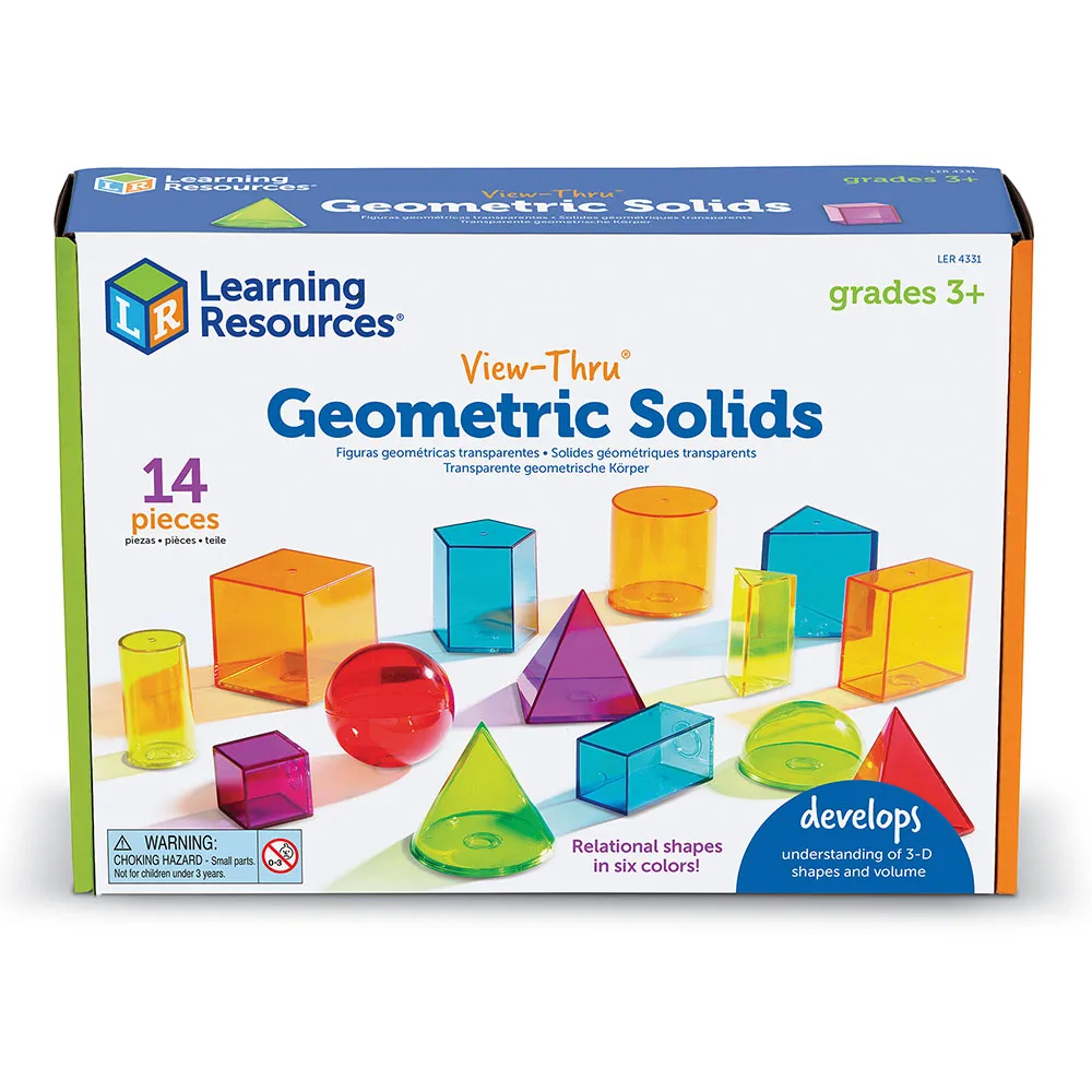 Jual Learning Resources - View-Thru Geometric Solid, Colorful ...