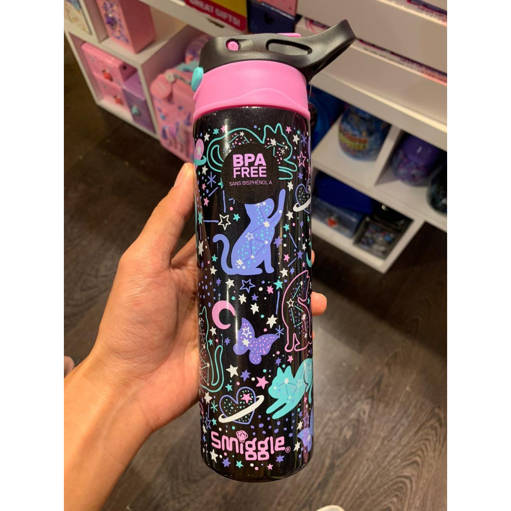 Jual SMIGGLE WILD SIDE STAINLESS STEEL FLIP LID CAT - TERMOS SMIGGLE ...
