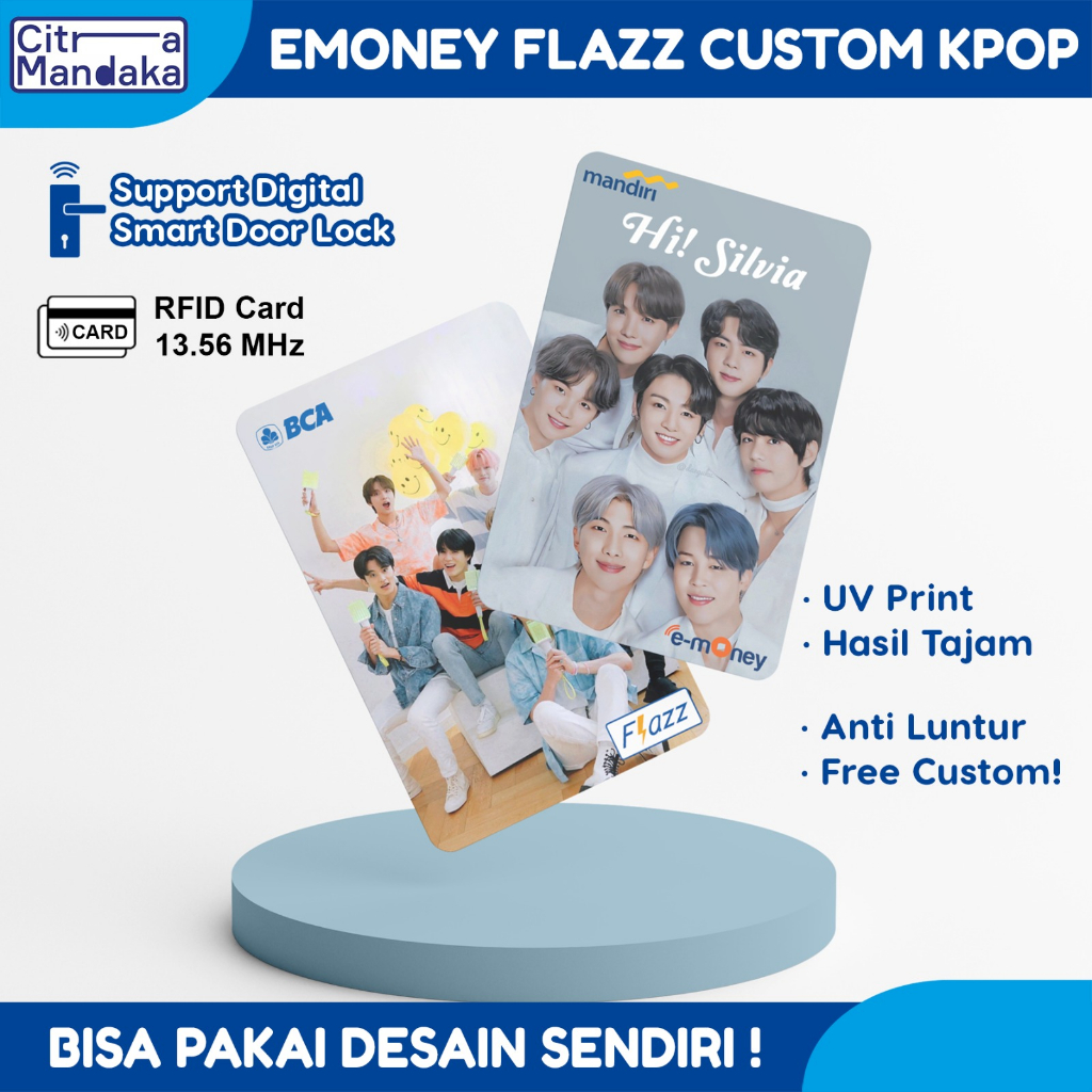 Jual Cetak Kartu E Toll BCA Mandiri Blackpink | Custom E Money Custom NCT Mandiri UV Print KPOP ...