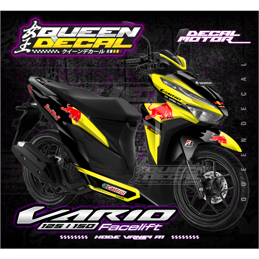 Jual DECAL STICKER FULLBODY VARIO NEW 150 DESAIN CUSTOM DESAIN KUNING ...