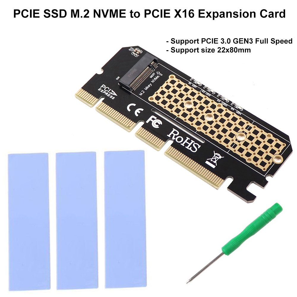 Jual PCIE NVME M.2 SSD to PCIE X16 Expansion Card | Shopee Indonesia